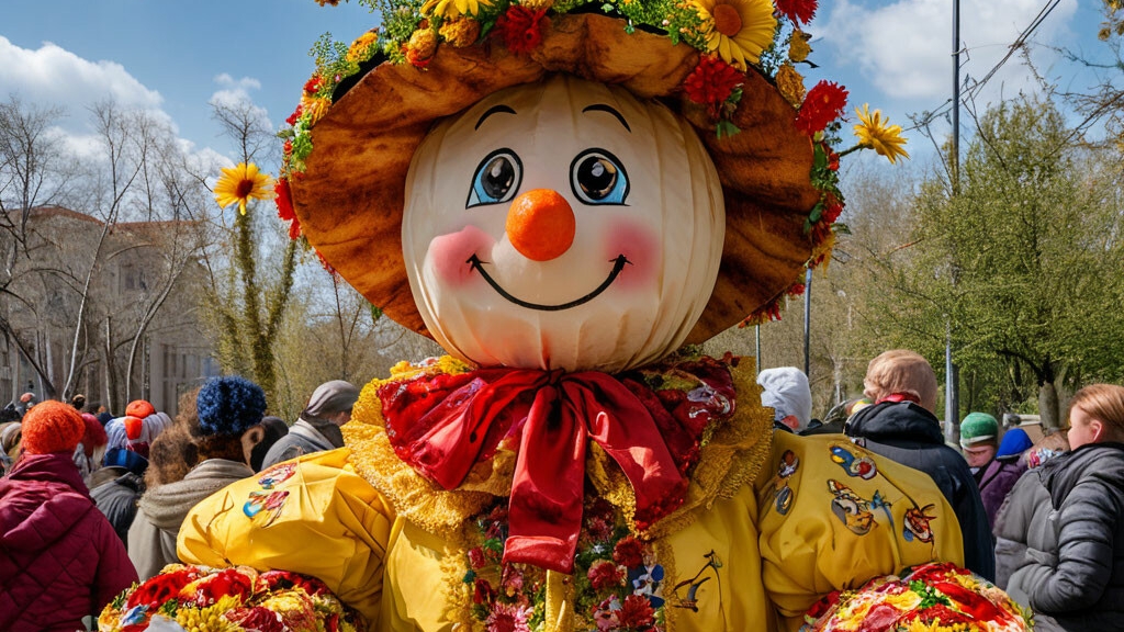 Провожаем масленицу. Встречаем Весну. Прощёное воскресенье. Шикарная музыкальная открытка.