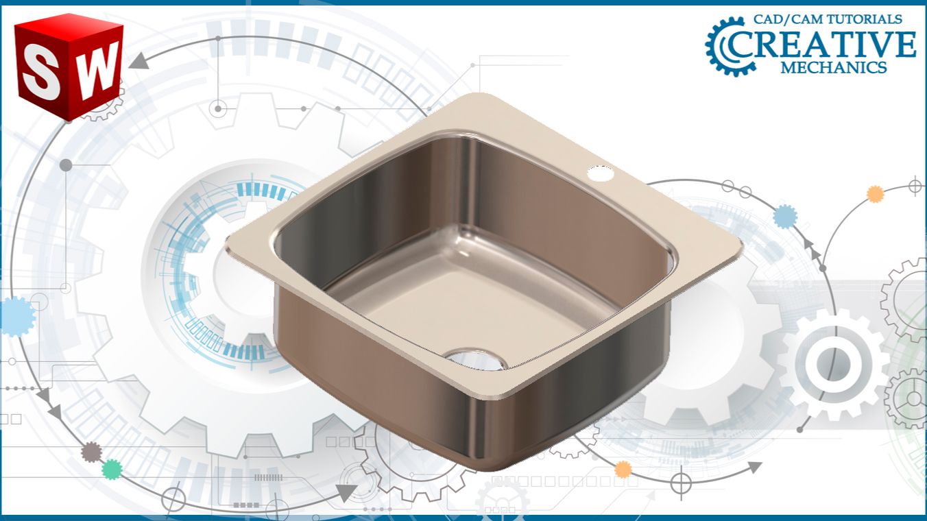 Кухонная мойка в Solidworks