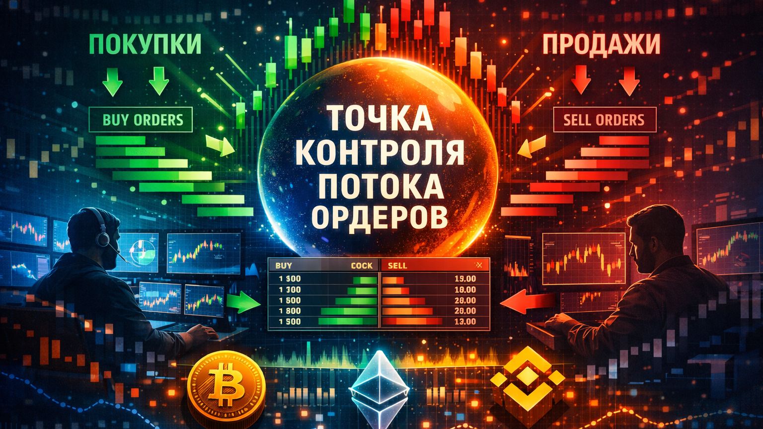7. Точка контроля потока ордеров в криптовалюте