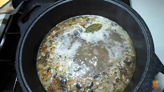 Суп из замороженных лесных грибов