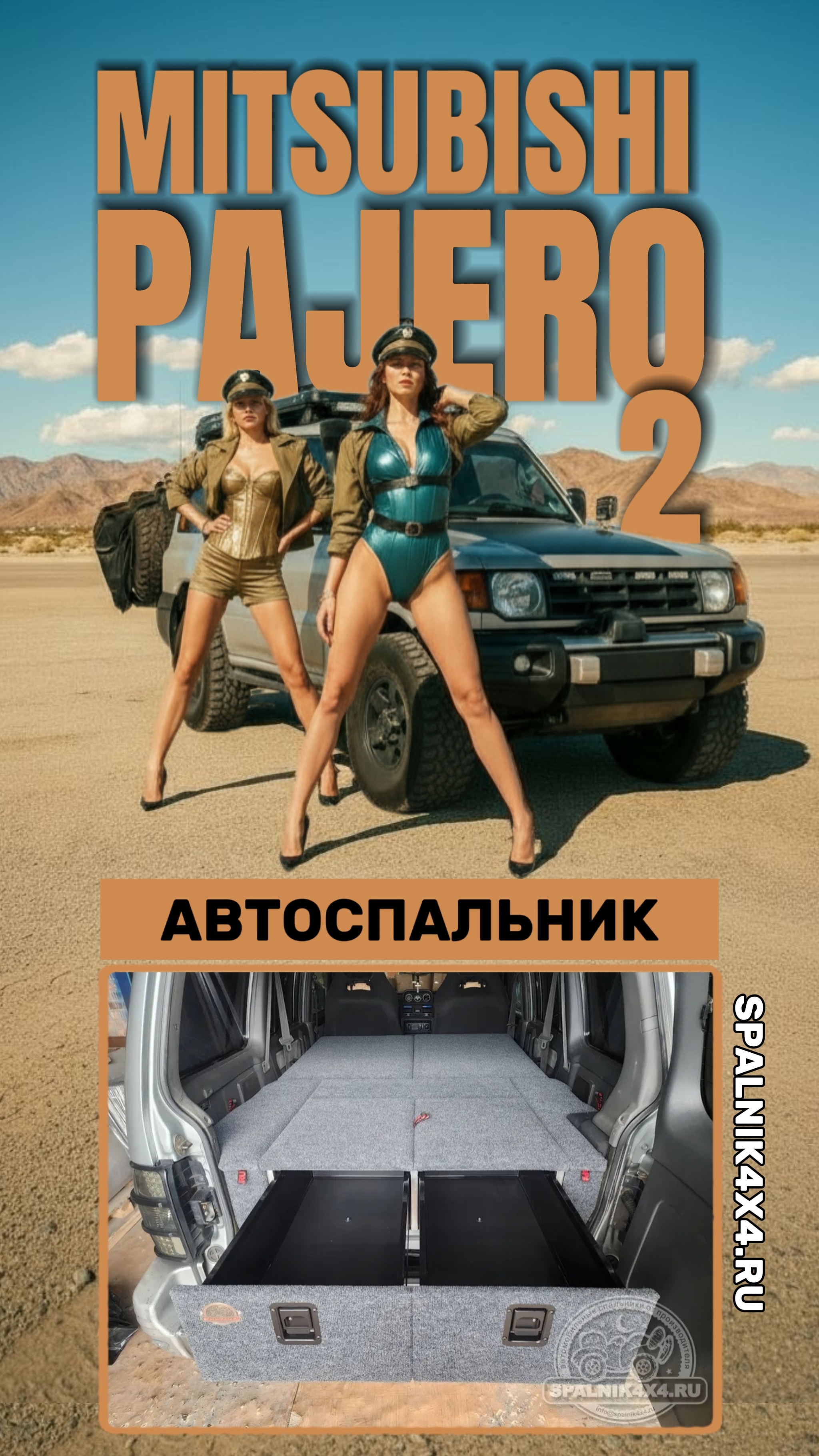 Mitsubishi Pajero 2 - автоспальник с интегрированным раскладным столом. ##spalnik4x4 🌆 Владивосток