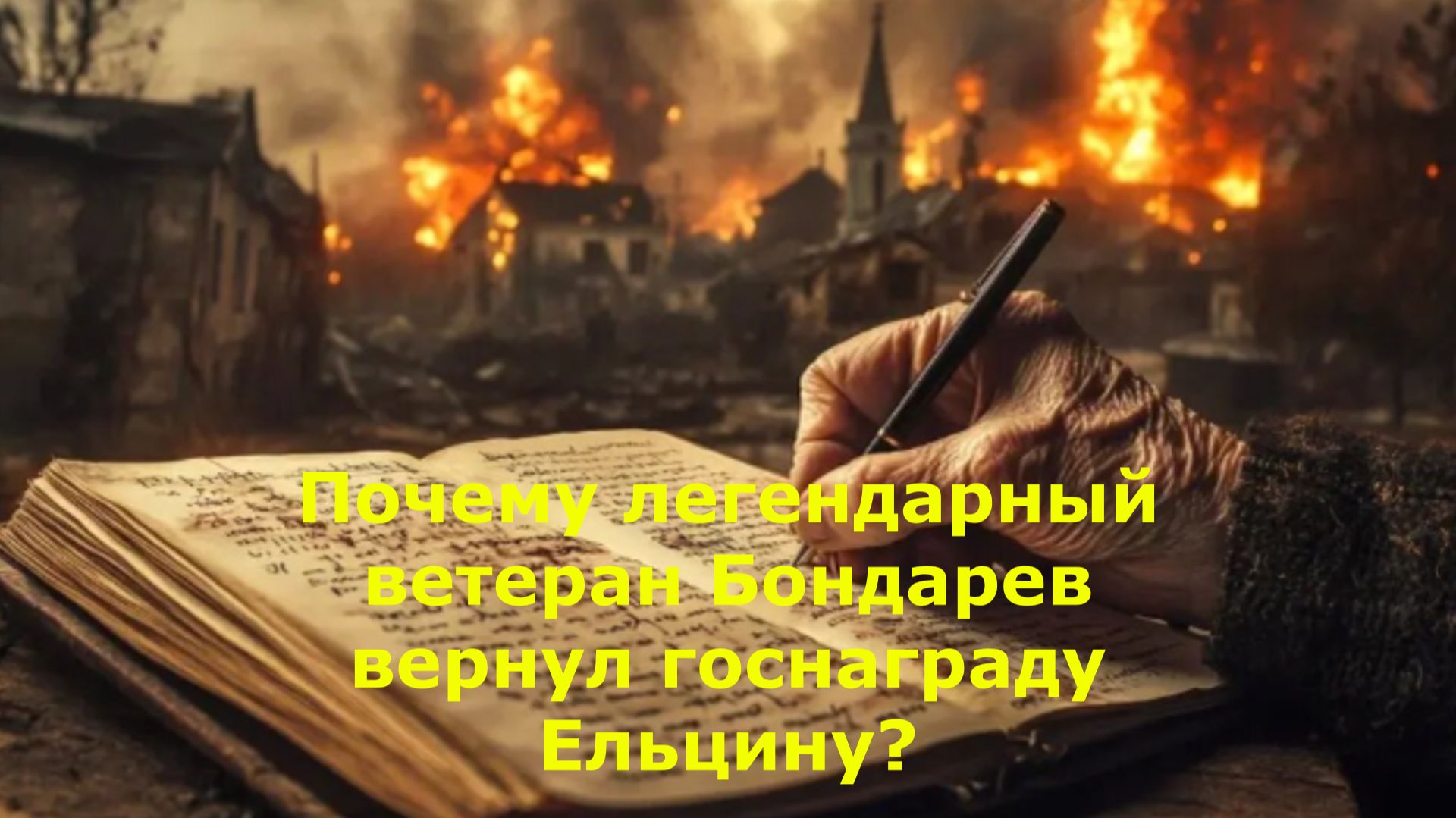 Почему легендарный ветеран Бондарев вернул госнаграду Ельцину?