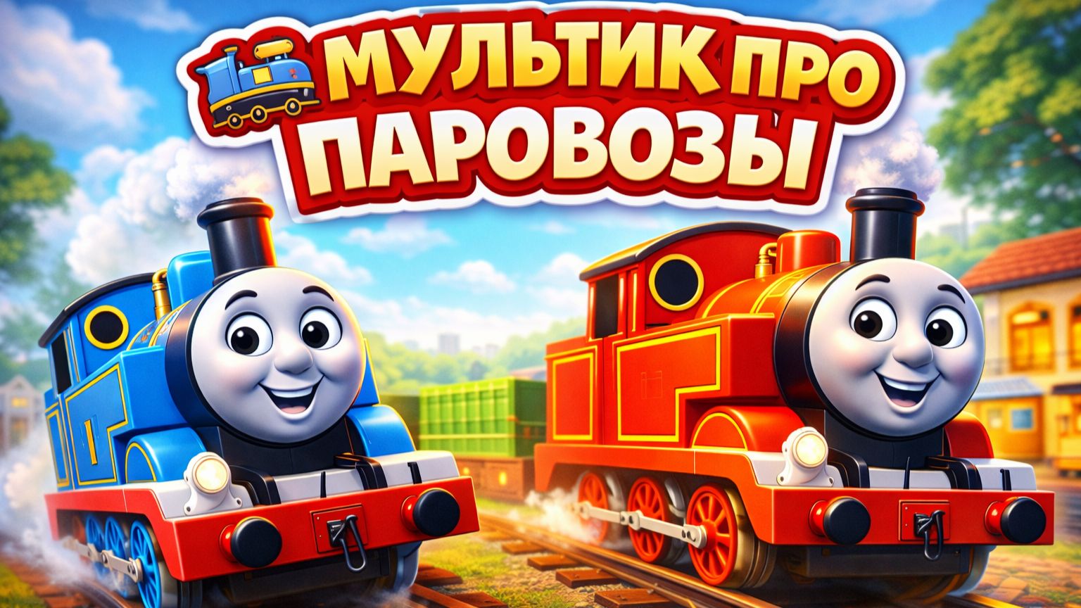 🚂 Мультик про паровозы для детей | Поезда и железная дорога — приключения паровозиков