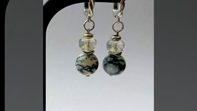 Комплект украшений из мохового агата МАГИЯ ПРИРОДЫ