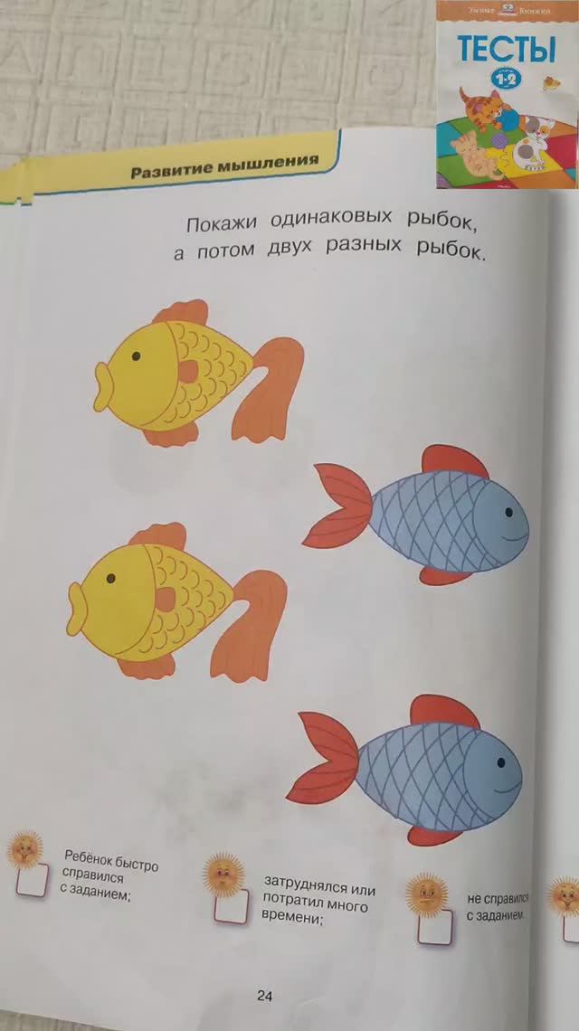 Покажи одинаковые картинки.