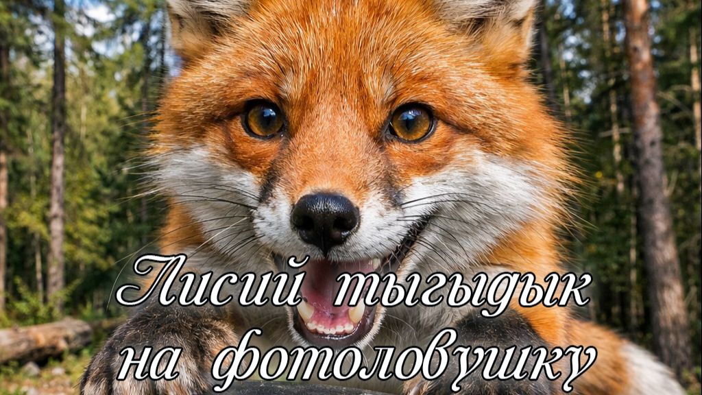 Лисий тыгыдык на фотоловушку