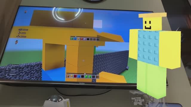 Майнкрафт битва строителей играю с сестрой