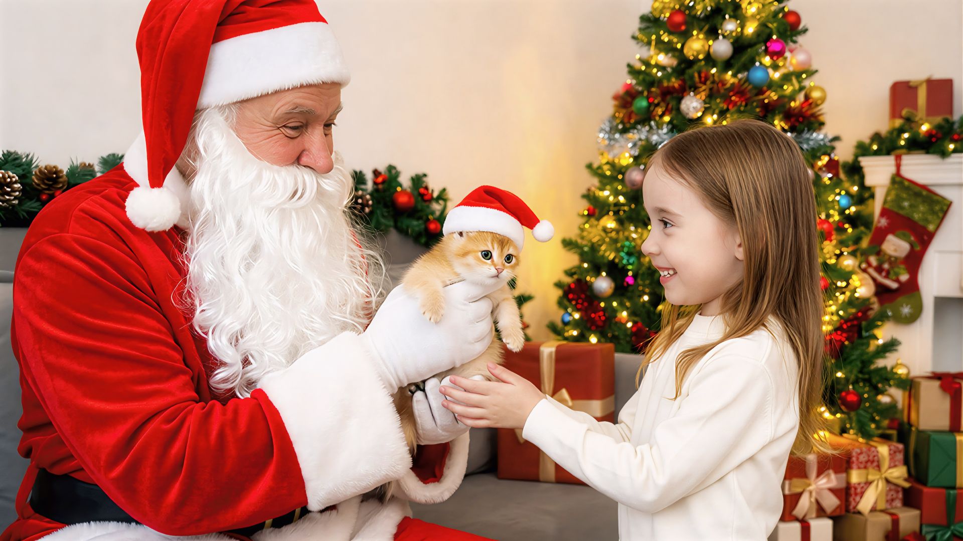 Сюрприз от Санты: У Насти появился котенок!🎄🐱