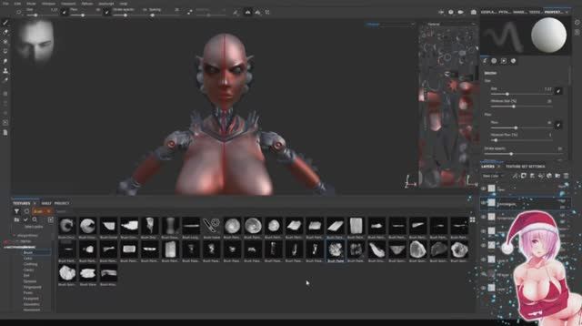 текстурирование робота в substance