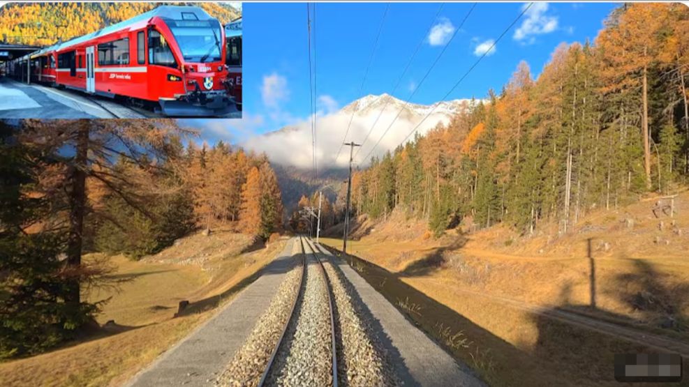 🚄 4К SmartTV ➤ Понтрезина - Скуоль-Тарасп поздней осенью, Швейцария [11.2020]! 🚄