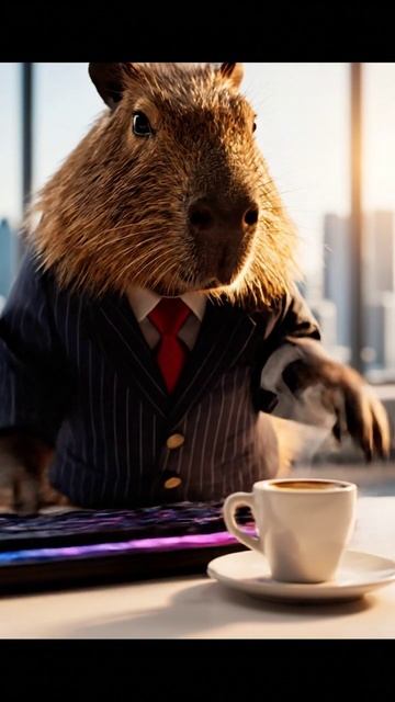 Капибара в работе