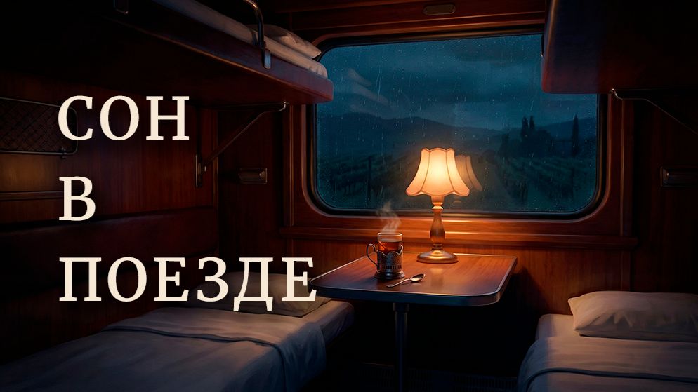 АСМР МУЖСКОЙ ГОЛОС: Ночной поезд сквозь Италию | Стук колес и шум дождя для глубокого сна (3 Часа)