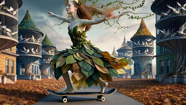 SLIDING THROUGH DREAMY LANDSCAPES (SKATEBOARDING SUITE I) - ORIGINAL CINEMATIC MUSIC & AI VIDEO-(108