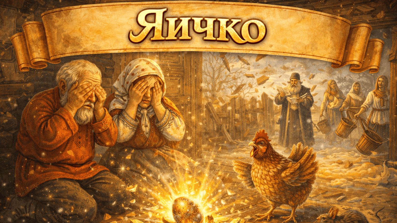 Курочка Ряба — русская народная сказка | Яичко (аудиосказка)