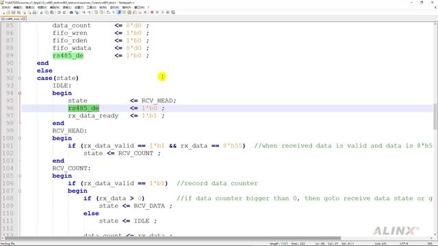 FPGA ZYNQ Video Tutorial - AX7010 AX7020 Tutorial - FPGA Experiment 13_RS485 Experiment