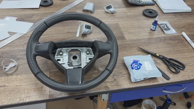 Установка оплетки на руль Opel Astra H Резина