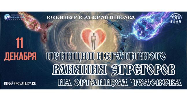 11.12.2025 Вебинар. Принцип негативного влияния эгрегоров на орагизм человека