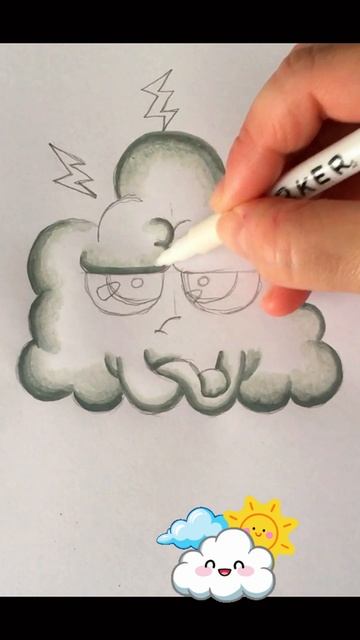 Грозовая тучка | Забавный рисунок
