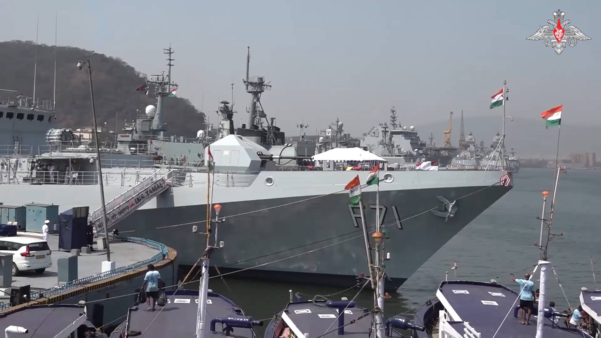 Посещение главнокомандующим ВМФ России А.Моисеевым фрегата «Маршал Шапошников», 21 февраля 2026 года