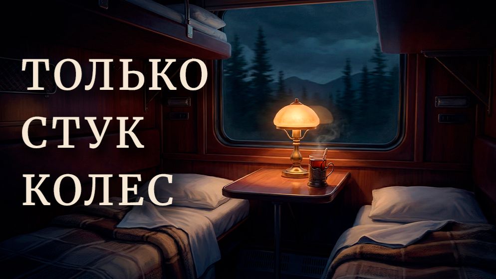 Стук колес поезда для сна (5 ЧАСОВ). Уютный ночной поезд. Белый шум для расслабления.