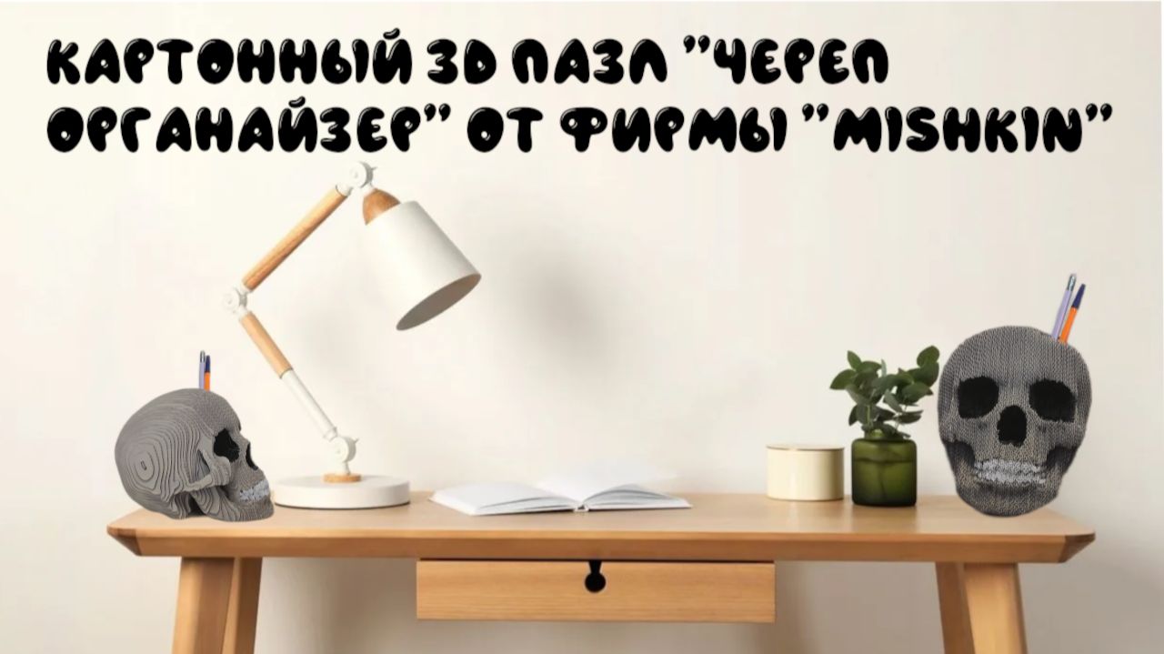 Картонный череп органайзер