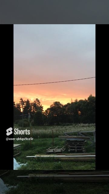 Ленобласть. Хвойное. 22.08.2024. Погода. Раннее утро. Алая заря