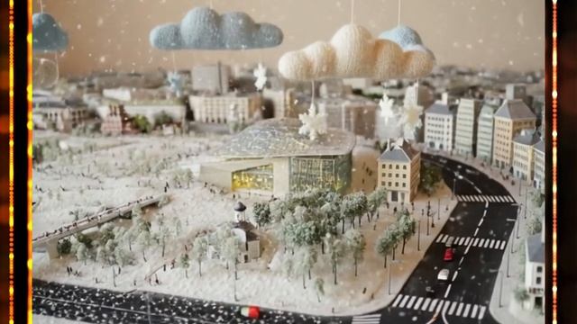 Вязанное видео. Москва. Снегопад