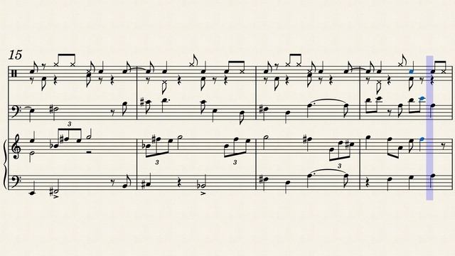 Бит вариации. Бас - ударные инструменты - фортепиано. Нотный текст