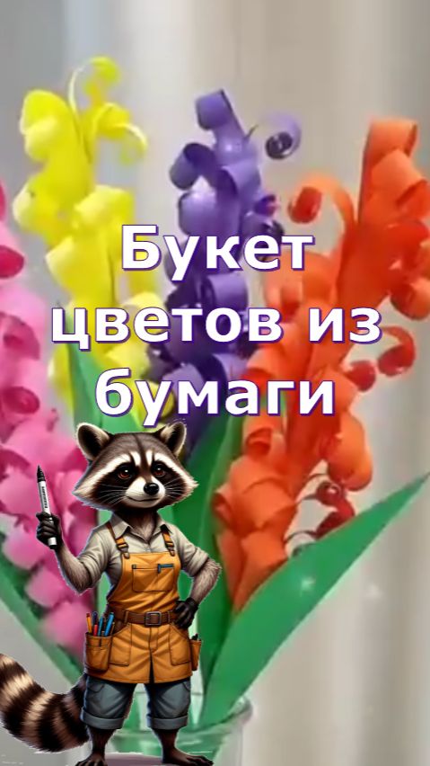 Букет цветов из бумаги с детьми просто и легко. Гиацинт из бумаги