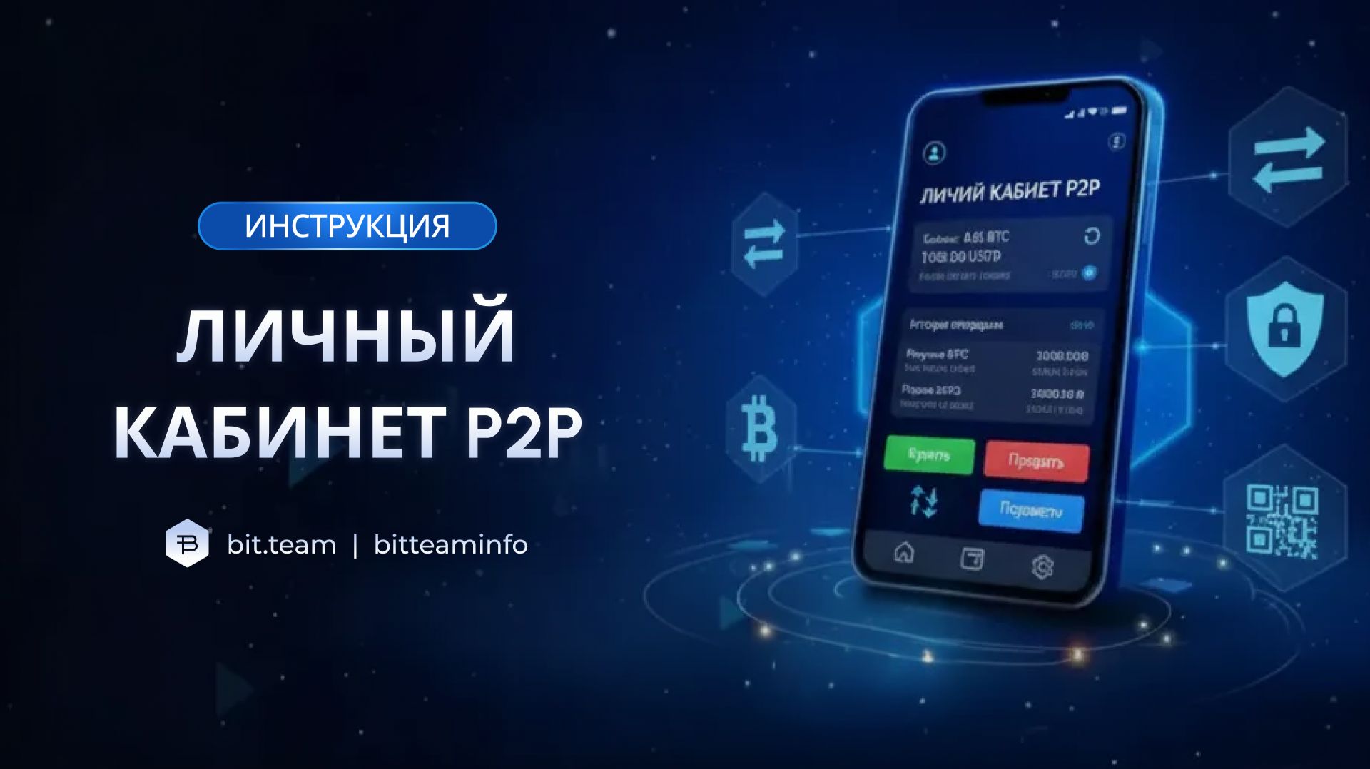 Обзор личного кабинета P2P Bit.team — профиль, активы, объявления, поддержка