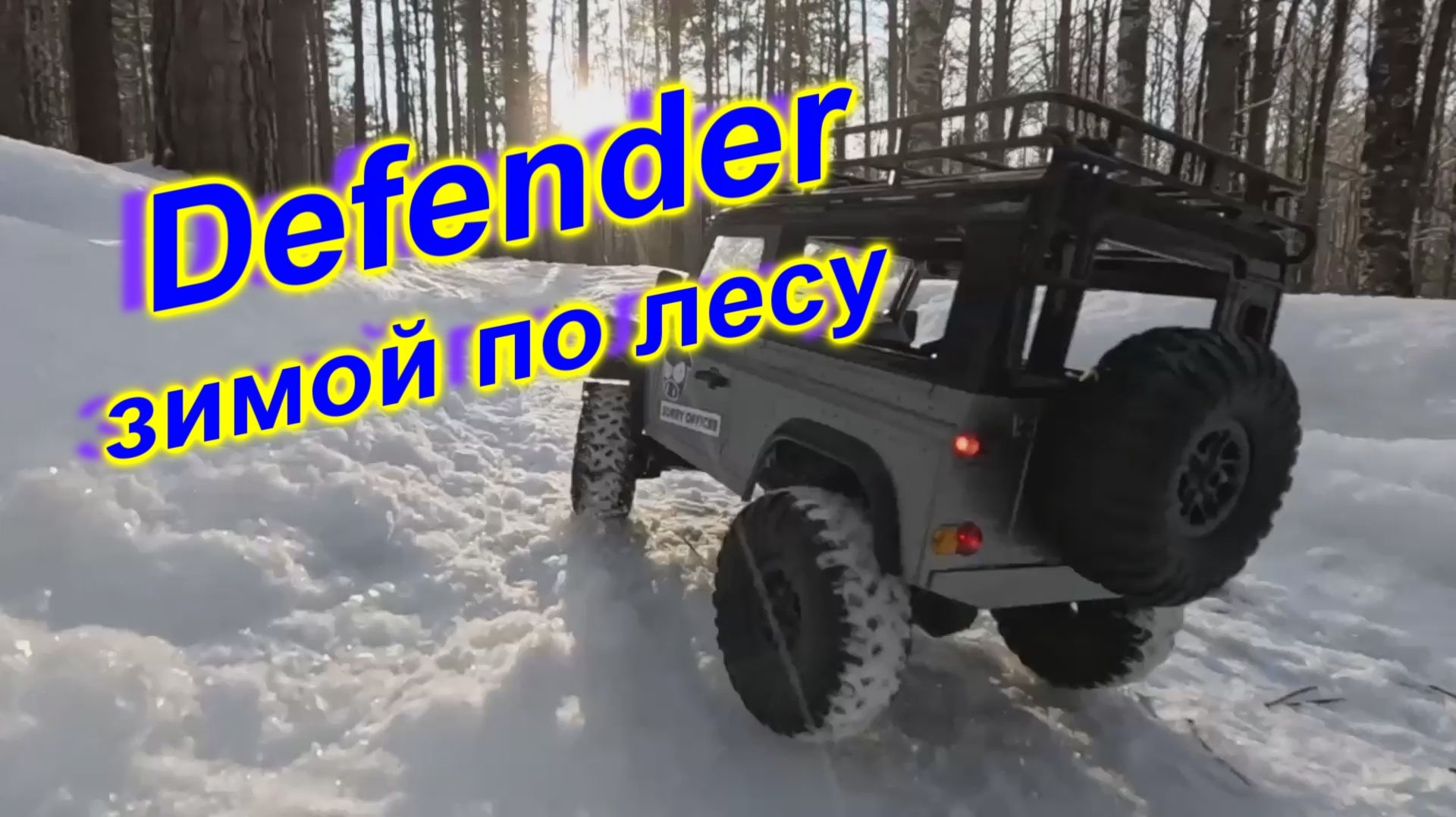 Беспилотный дефендер MN99s по лесу зимой