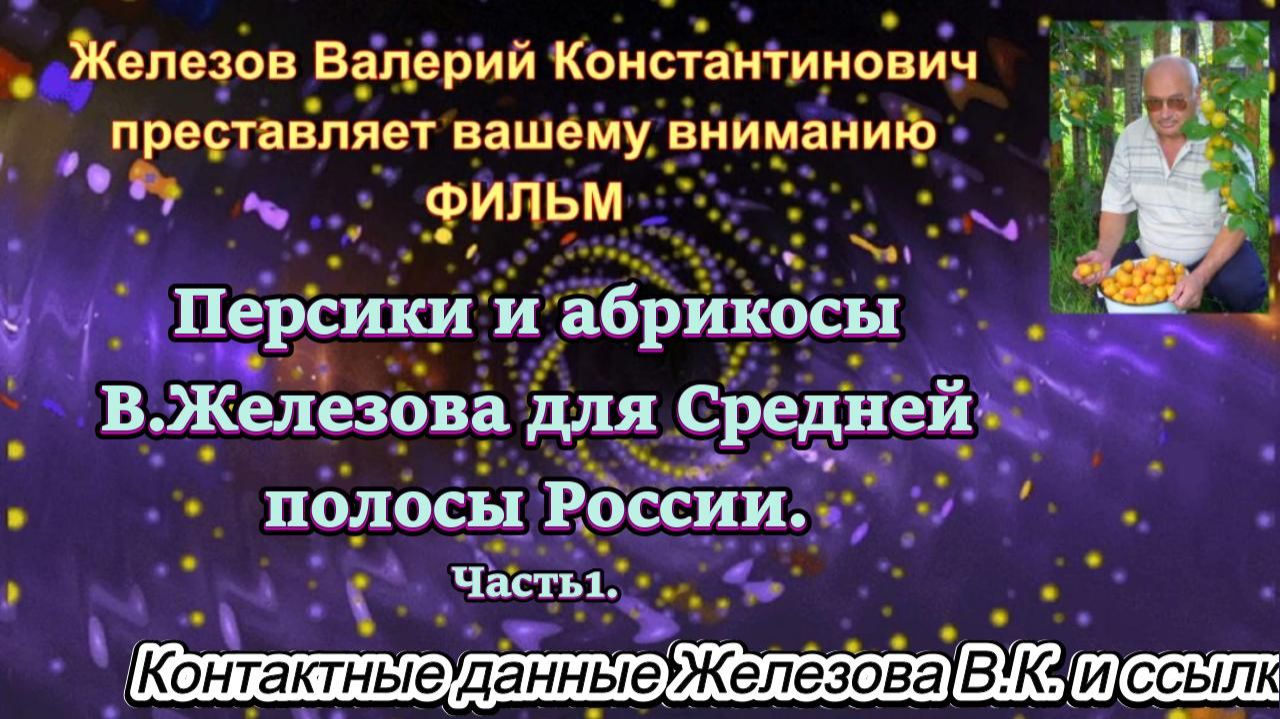 Персики и абрикосы В.Железова для Средней полосы России..Часть1.