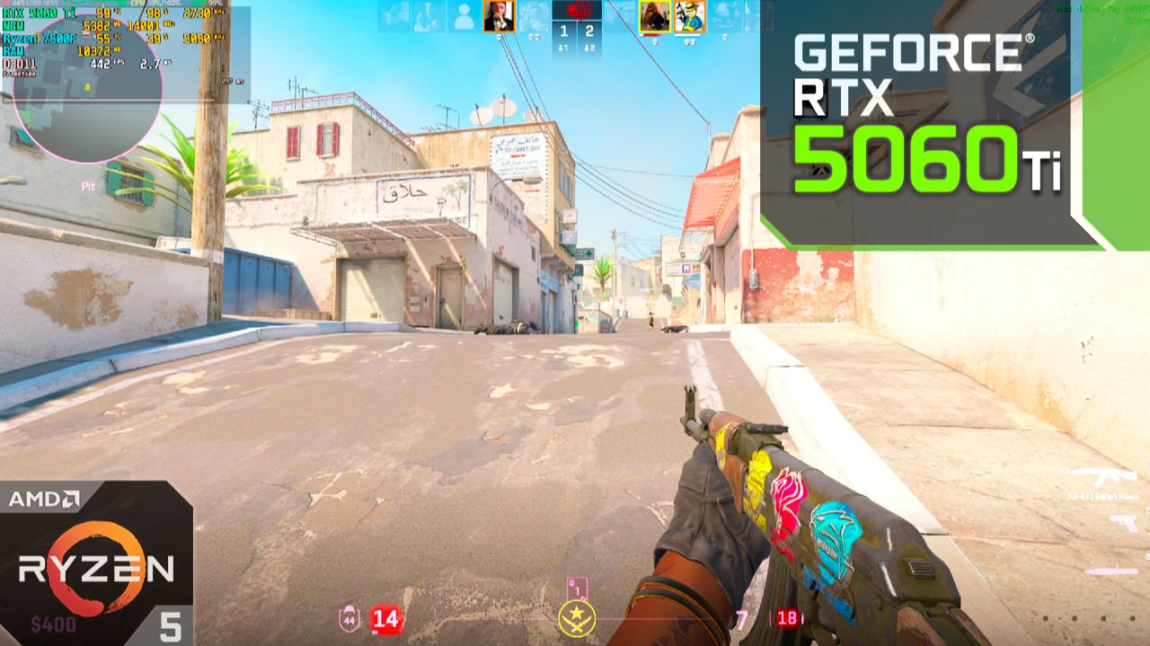 CS2 - RTX 5060 Ti + Ryzen 7500F - 1920x1080
