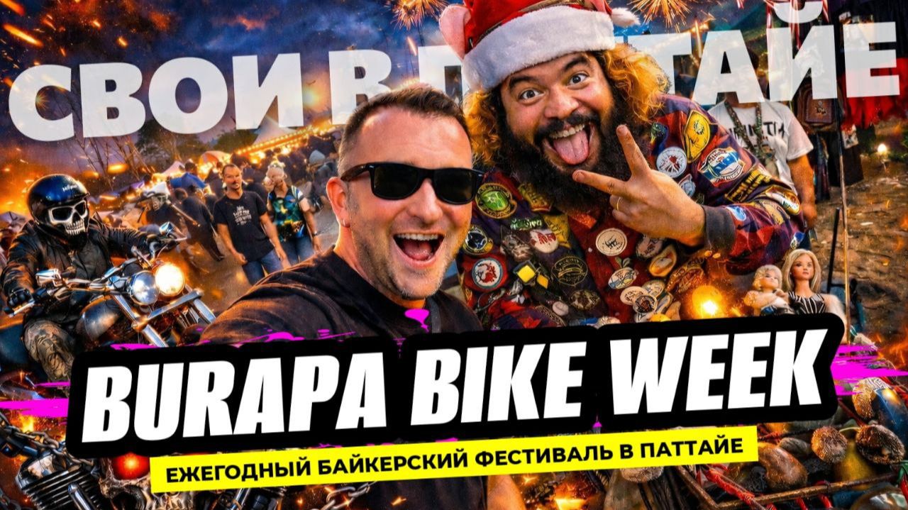 Самое шумное событие в Таиланде Burapa Bike Week байкерский фестиваль в Паттайе.