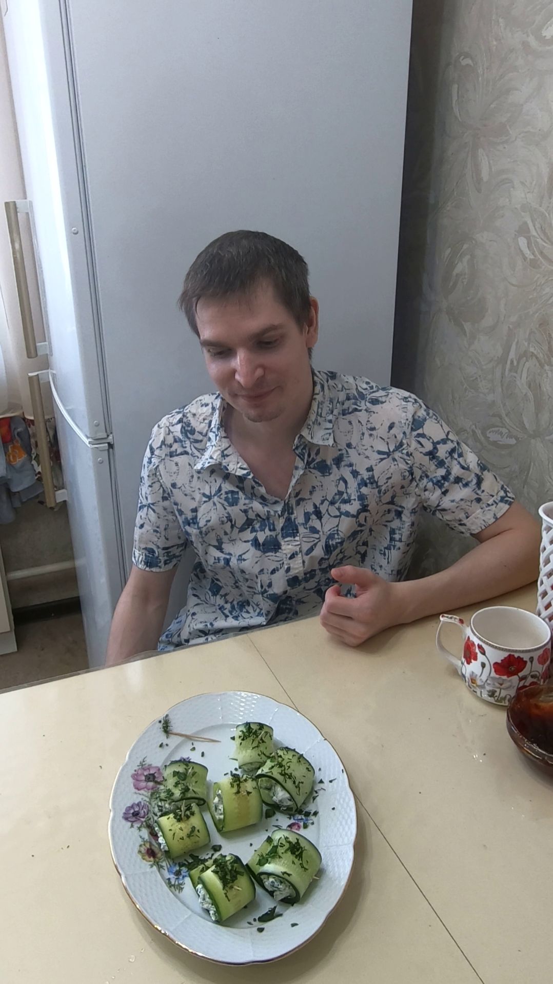 Огуречные роллы с творожным сыром