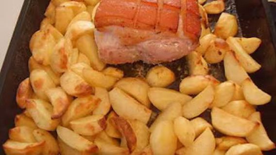 Обед из духовки. Маринкины творинки. Всем МИРА и Добра!