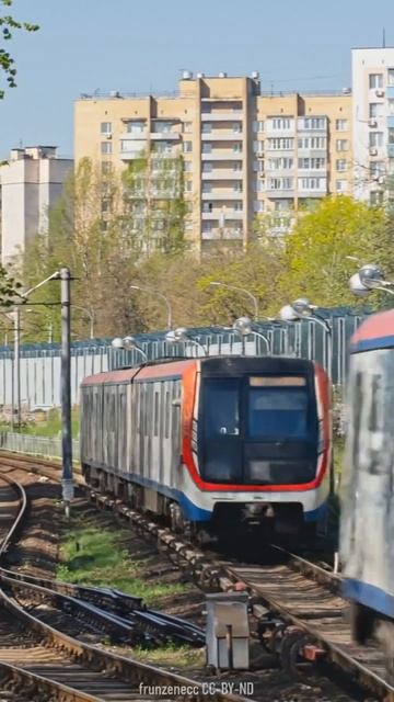 Проезжает поезд Москва-2019 на Филëвской линии