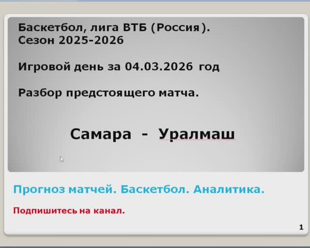 Прогноз матча 04.03.2025. Самара Уралмаш. Баскетбол.