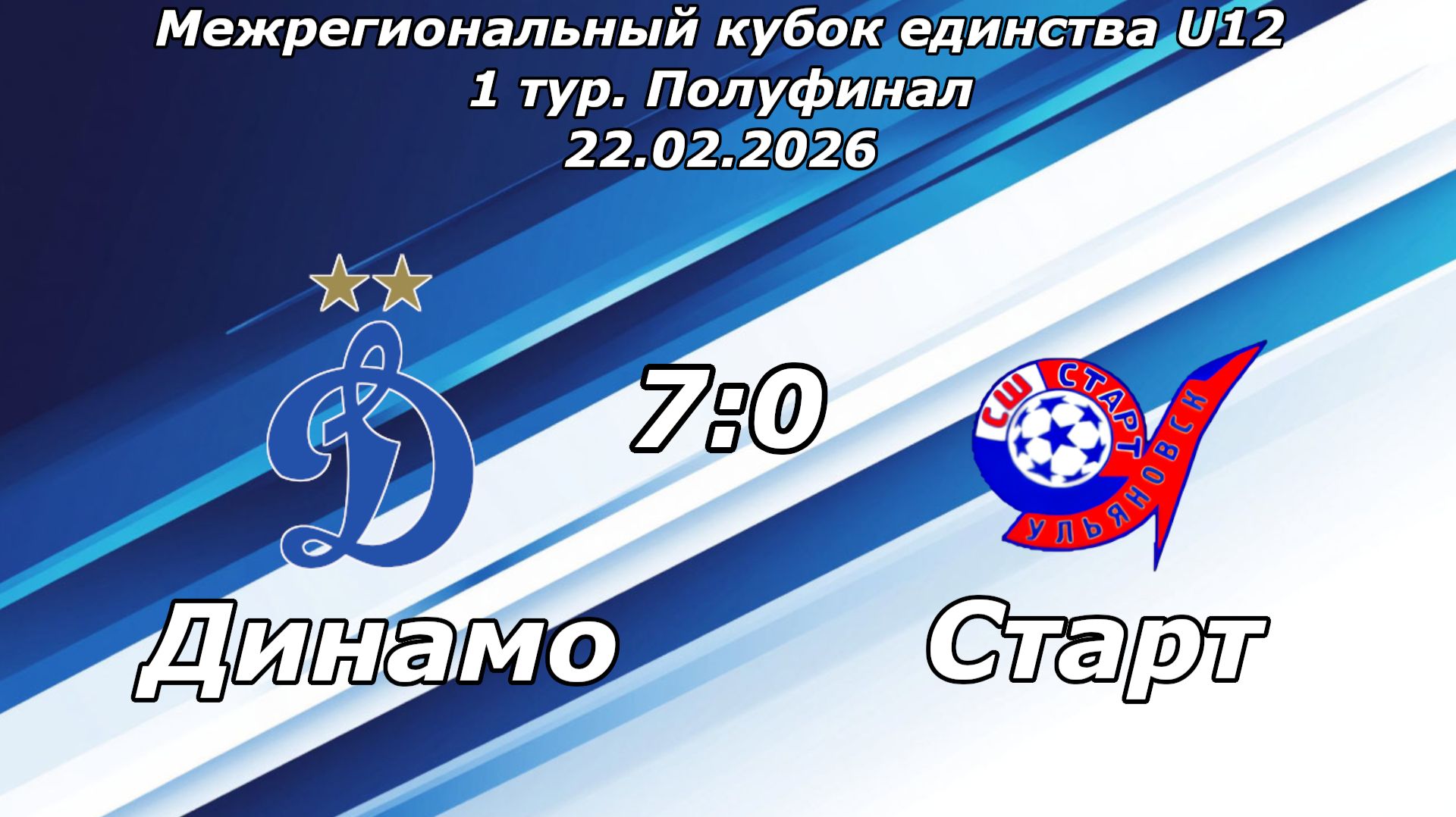 Динамо 2014 (Ульяновск) - Старт 2014 (Ульяновск) (7:0).