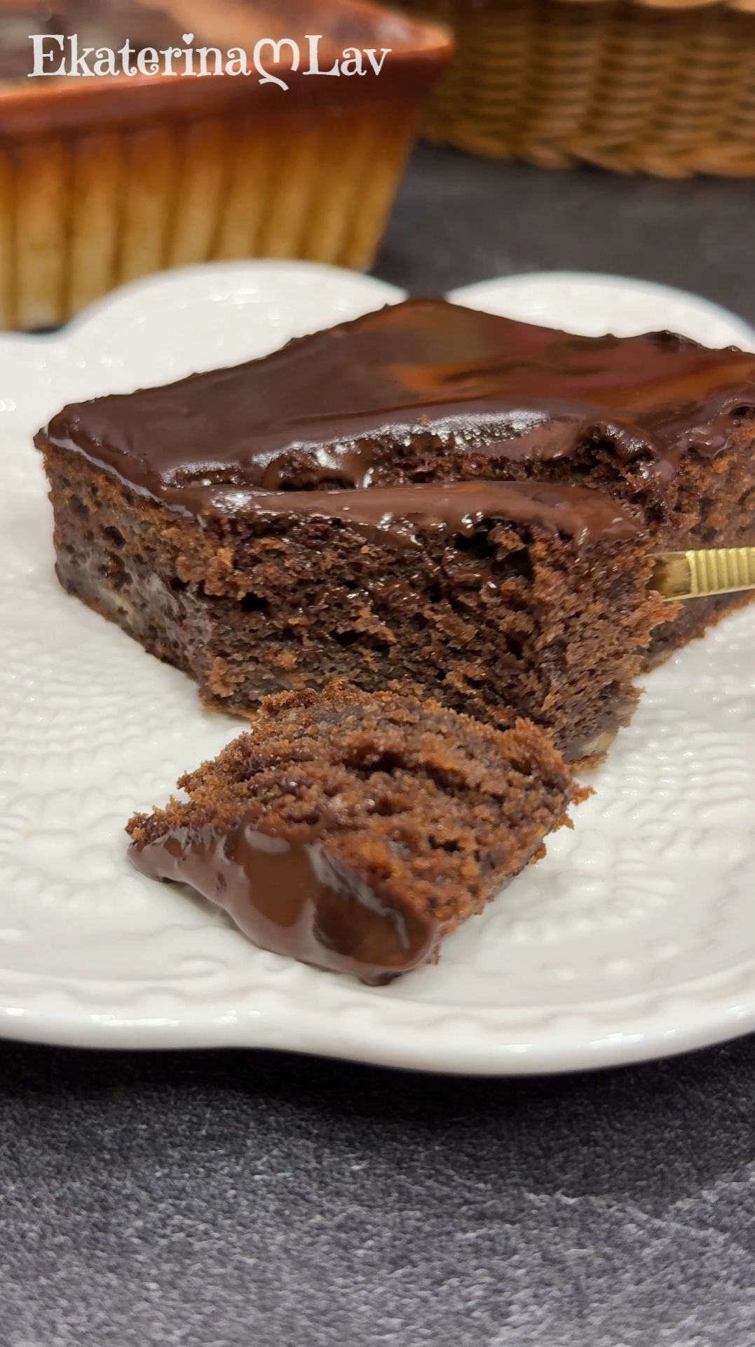 Влажный БРАУНИ с бананом! Шоколадный пирог! Brownie with banana! Простой рецепт!