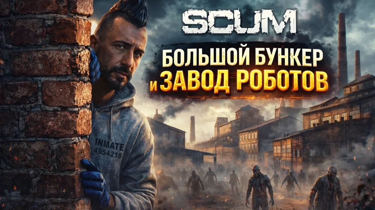 SCUM - #9 БОЛЬШОЙ БУНКЕР И ЗАВОД РОБОТОВ!