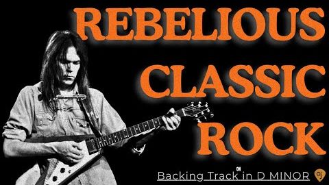 Rebelious Classic Rock Jam Track ｜ Guitar Backing Track (D Minor)