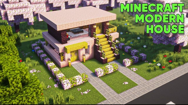 Майнкрафт стартовый современный дом #2