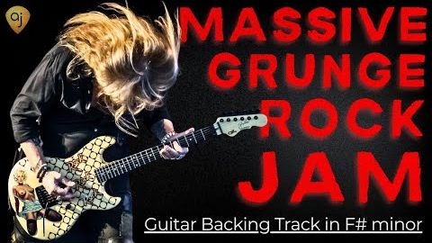 Heavy 90’s Rock Jam ｜ Guitar Backing Track in F# Minor (MIX 2)