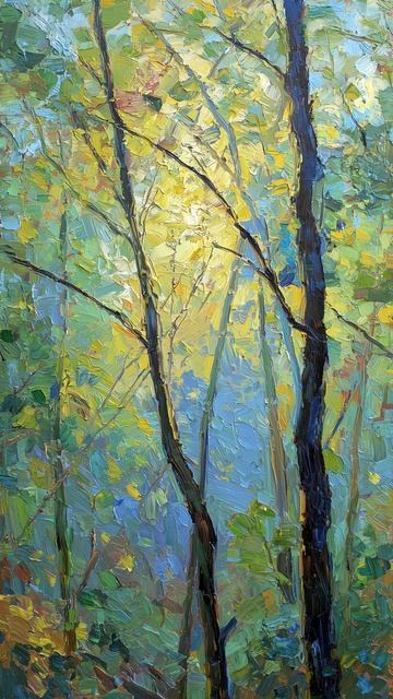 Солнечный день в лесу (картина #1074) / Арт-студия Нормова
