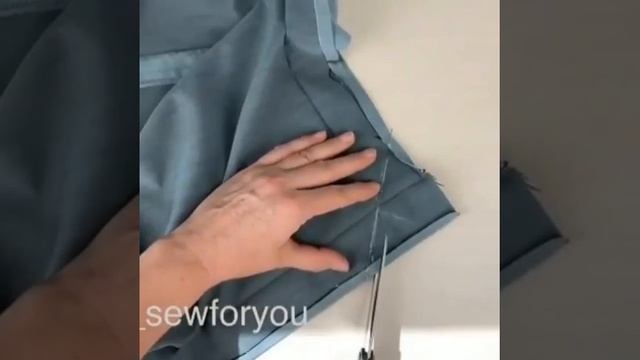 Обработка разреза на юбке!