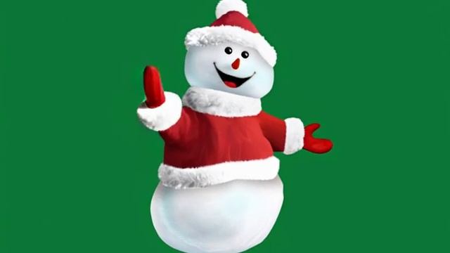 Снеговик говорит хромакей