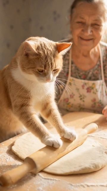 Когда кот — главный помощник 😄