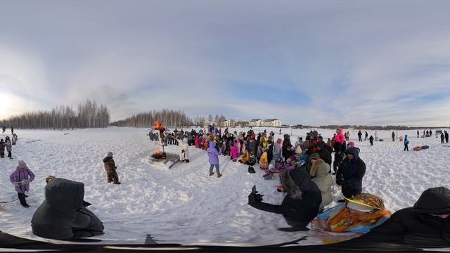 Масленица. 2026 г. (VR-360). Часть 9. Сжигание чучела