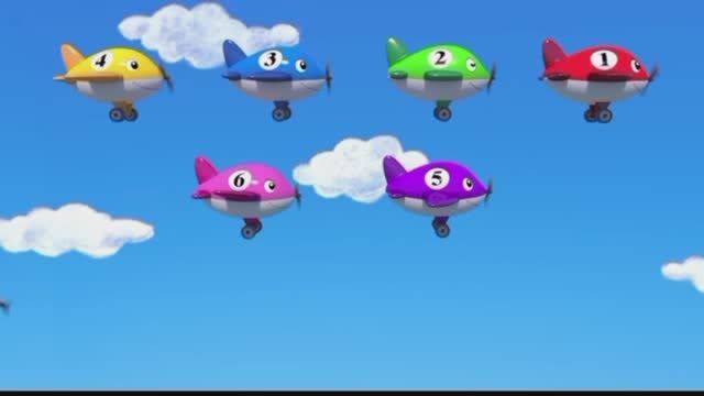 Десять самолётиков. Мультик развивашка.